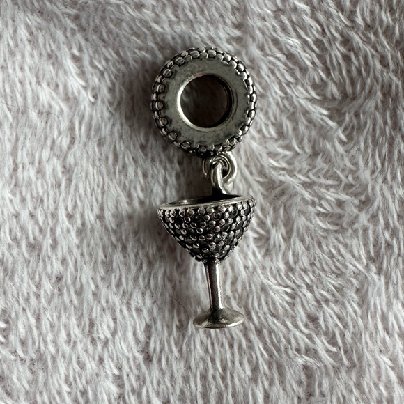 Pandora | Jewelry | Authentic Pav Cocktail Glass Dangle Charm | Poshmark
